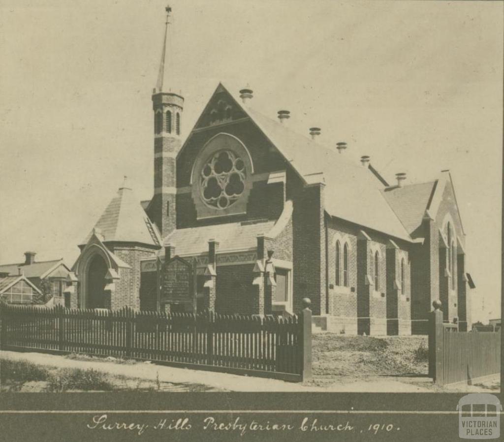 Surrey Hills Presbyterian Church, 1910 | Victorian Places Surrey Hills Presbyterian Church, 1910 | Victorian Places