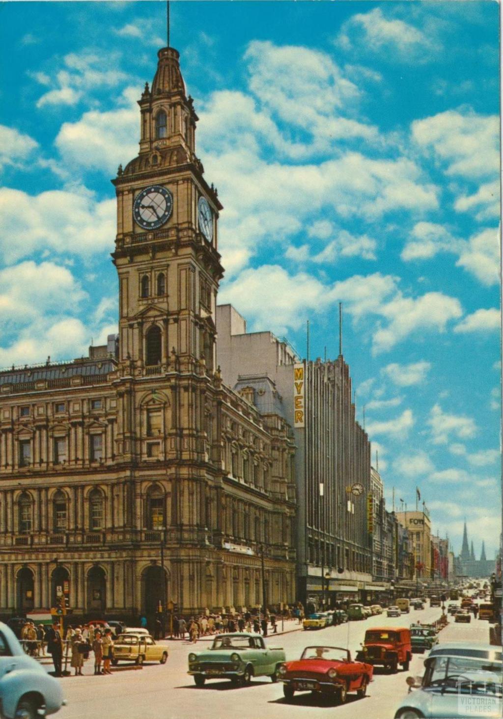 Bourke Street With Elizabeth Street Post Office Melbourne Victorian Bourke Street With Elizabeth Street Post Office Melbourne Victorian